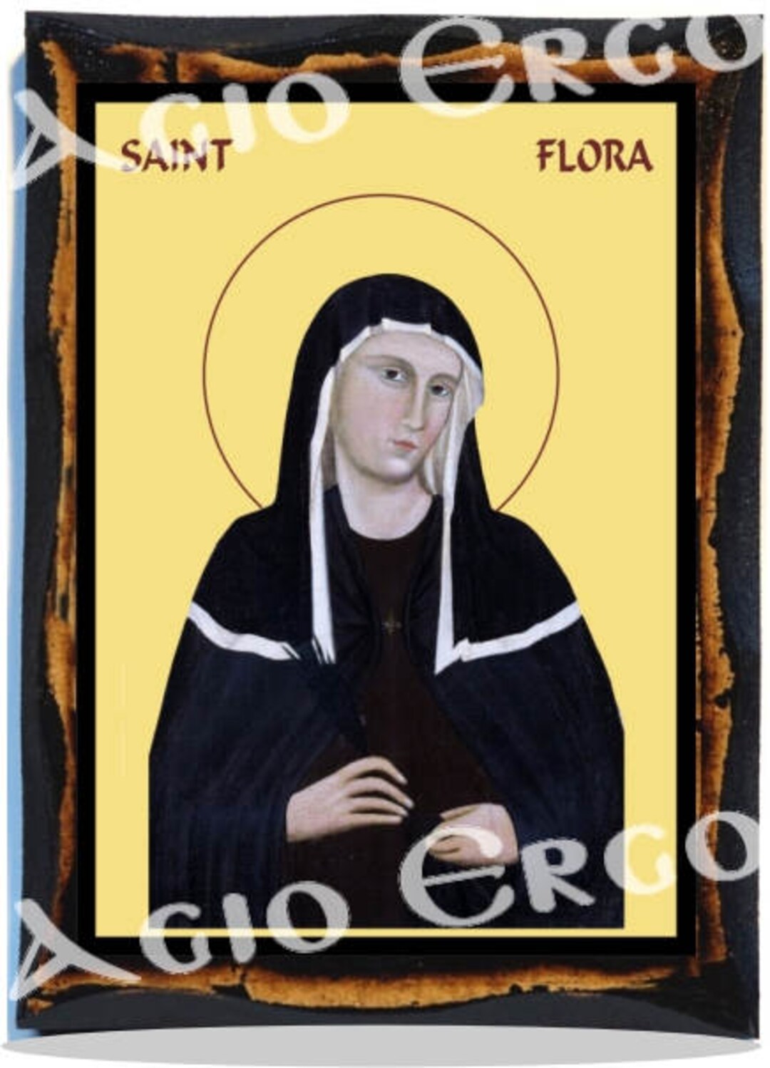 Saint Flora Author and Publisher Catholic Christian Icon Wood - Etsy