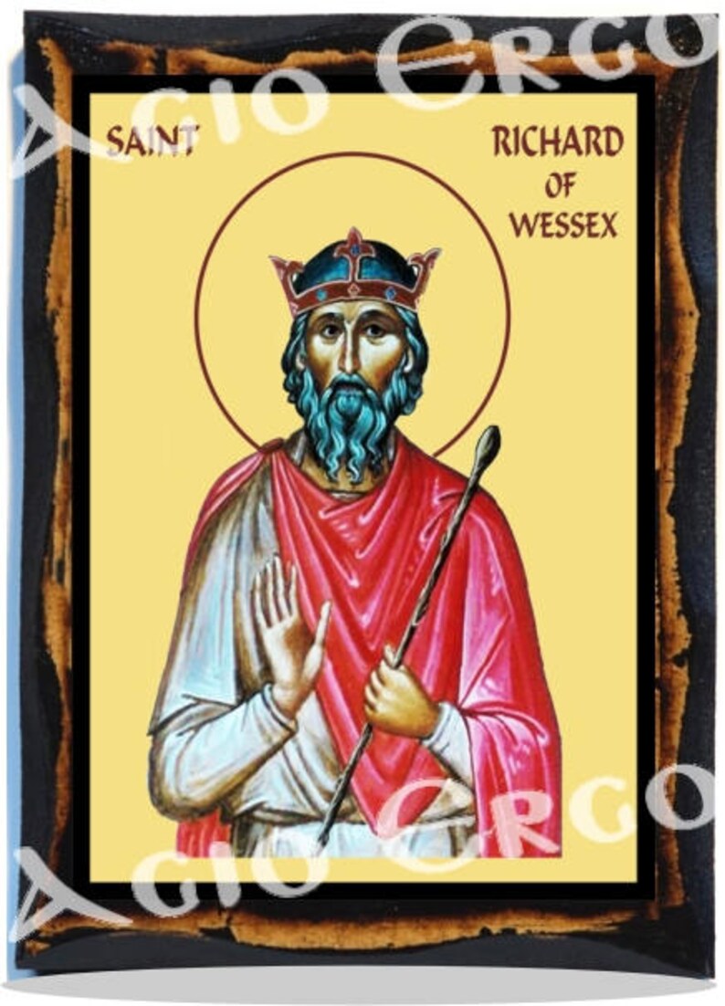 Saint Richard of Wessex Saint Richard the Pilgrim Christian - Etsy