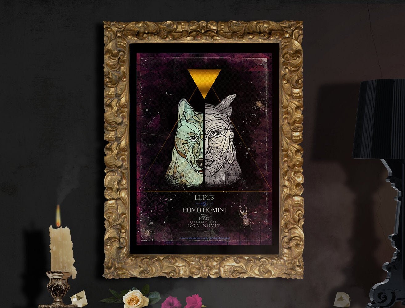 Lupus Purple Wolf Tatoo