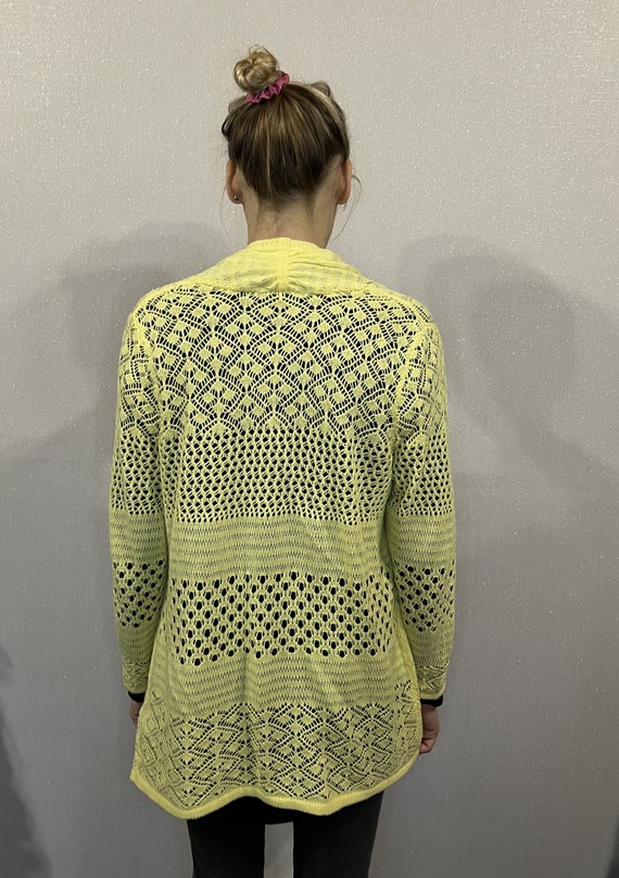 Crochet pattern Pale Yellow Crochet cardigan Customiz… - Gem