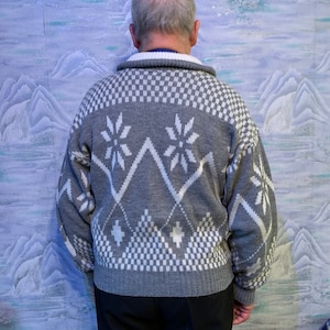 Vintage Mens Wool Blend Sweater Knit Men Cardigan Sweater V Neck Jumper ...