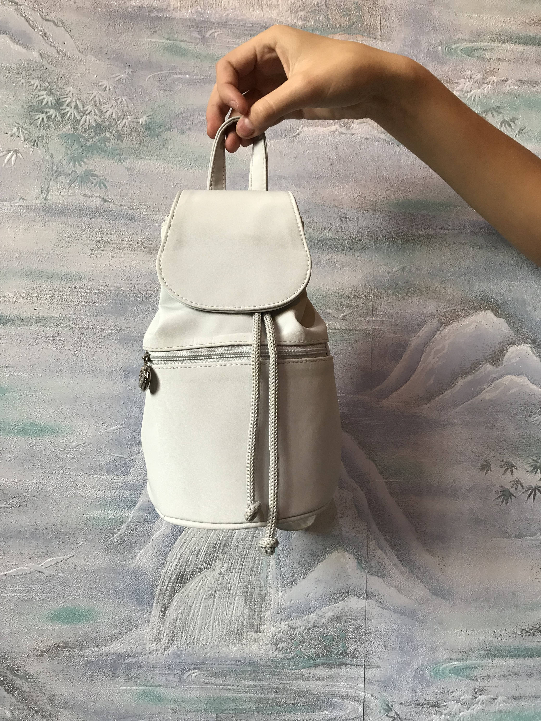 Vintage Fabric Backpack Textil Backpack Light Blue Backpack | Etsy