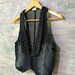 Vintage Extra Small Size Vest Denim Vest Women Jeans Vest Blue Denim ...