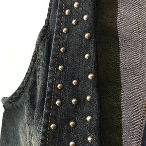 Vintage Extra Small Size Vest Denim Vest Women Jeans Vest Blue Denim ...