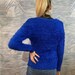90s Blue Fuzzy Sweater Fringe Fuzzy Knitted Jumper Medium Size Hipster ...