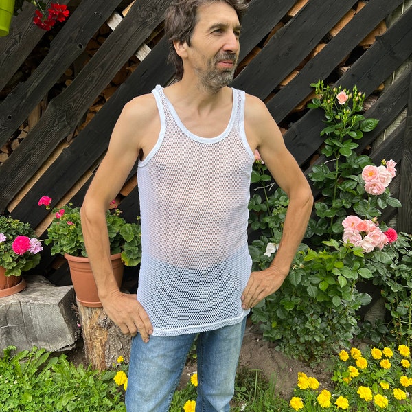 Mens Fishnet Shirt - Etsy