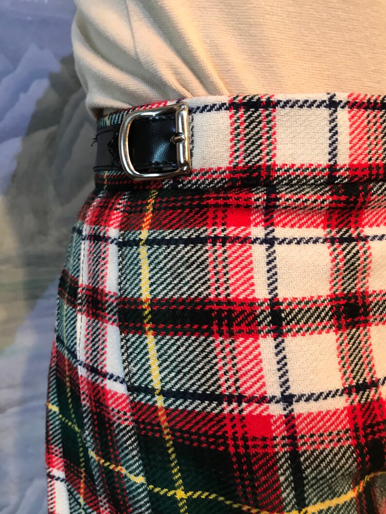 Vintage Checkered Skirt 80s Women White Red Skirt Tartan Skirt - Etsy