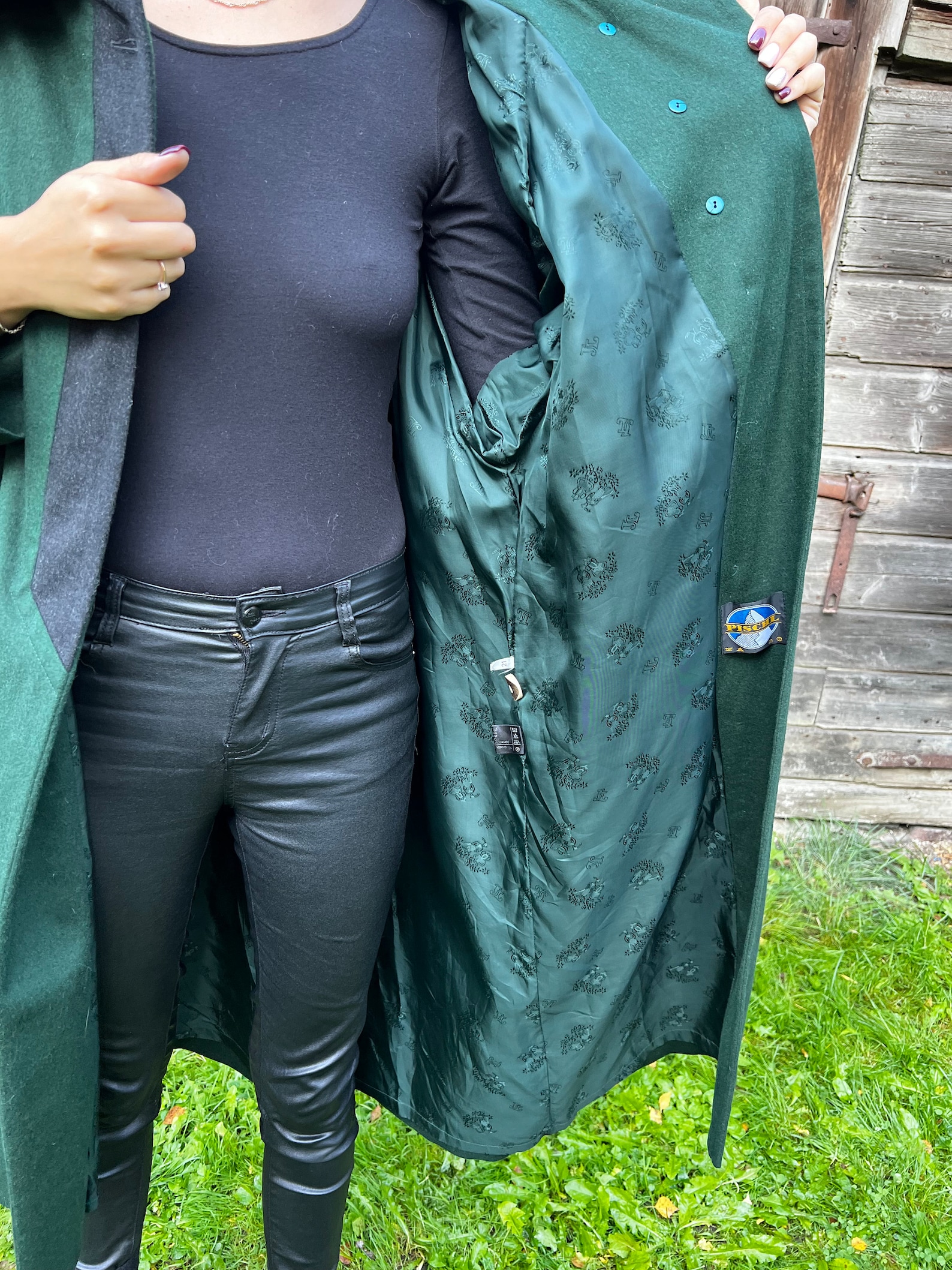 Vintage Classic Bavarian Coat Austrian Tiroler Loden Coat Moss Geen ...