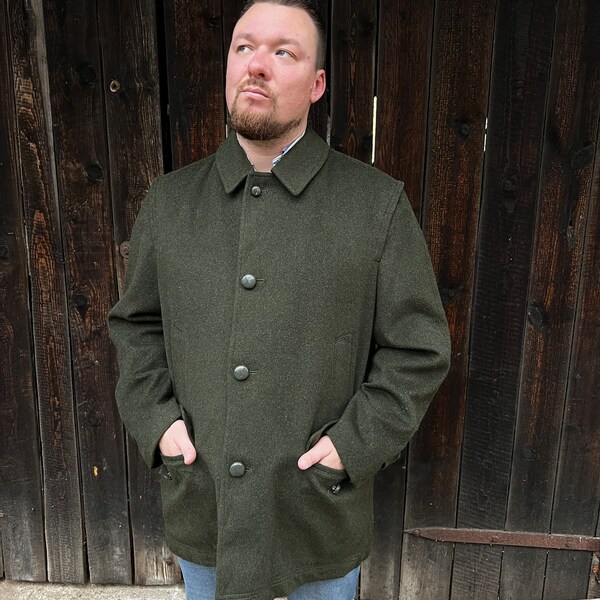 Moss Green Coat - Etsy