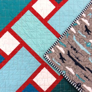 Handmade Quilt for Sale, Aviation Quilt, Airplane Quilt, Military Jets ...