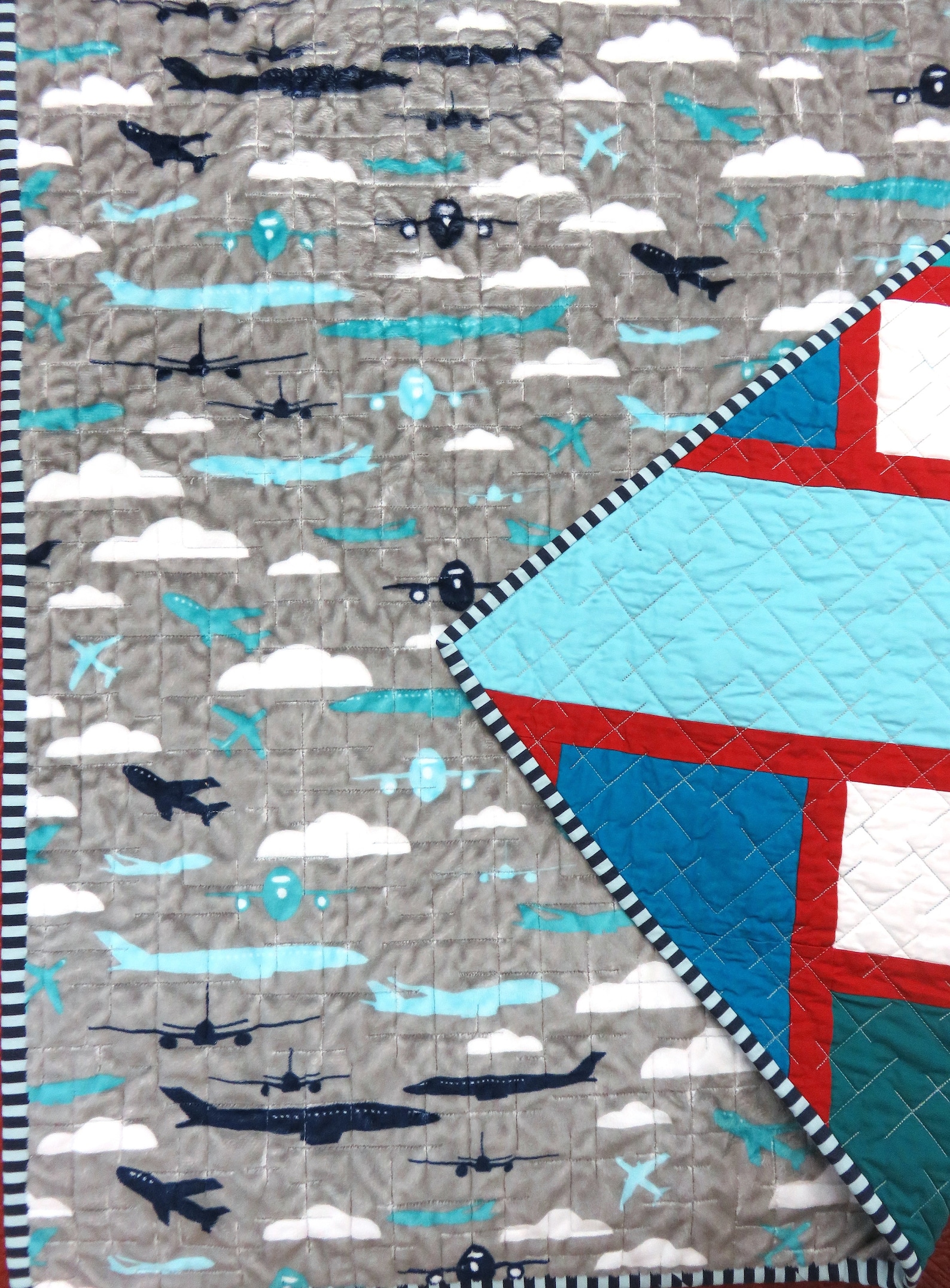 Handmade Quilt for Sale Aviation Quilt for Sale Airplane - Etsy