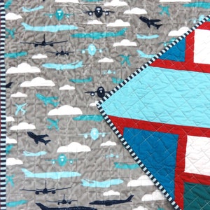 Handmade Quilt for Sale, Aviation Quilt, Airplane Quilt, Military Jets ...