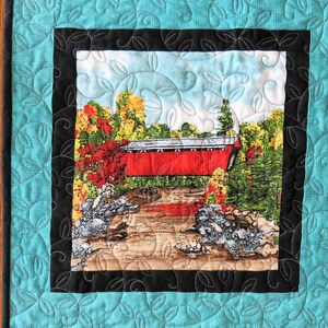Handmade Table Topper for Sale, Wall Hanging for Sale, Covered Bridges ...
