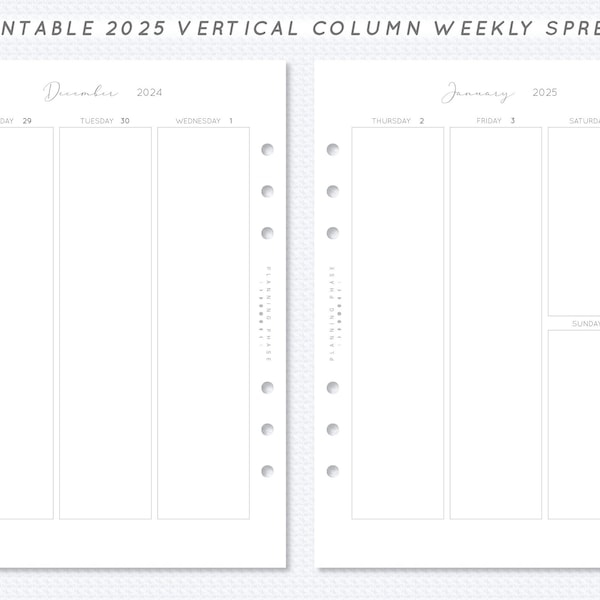 Filofax Inserts A5 2025 Weekly - Etsy
