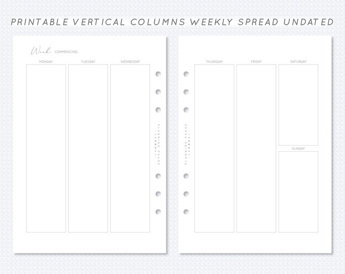 Editable BIG Happy Planner Vertical Inserts, Printable Weekly Planner ...