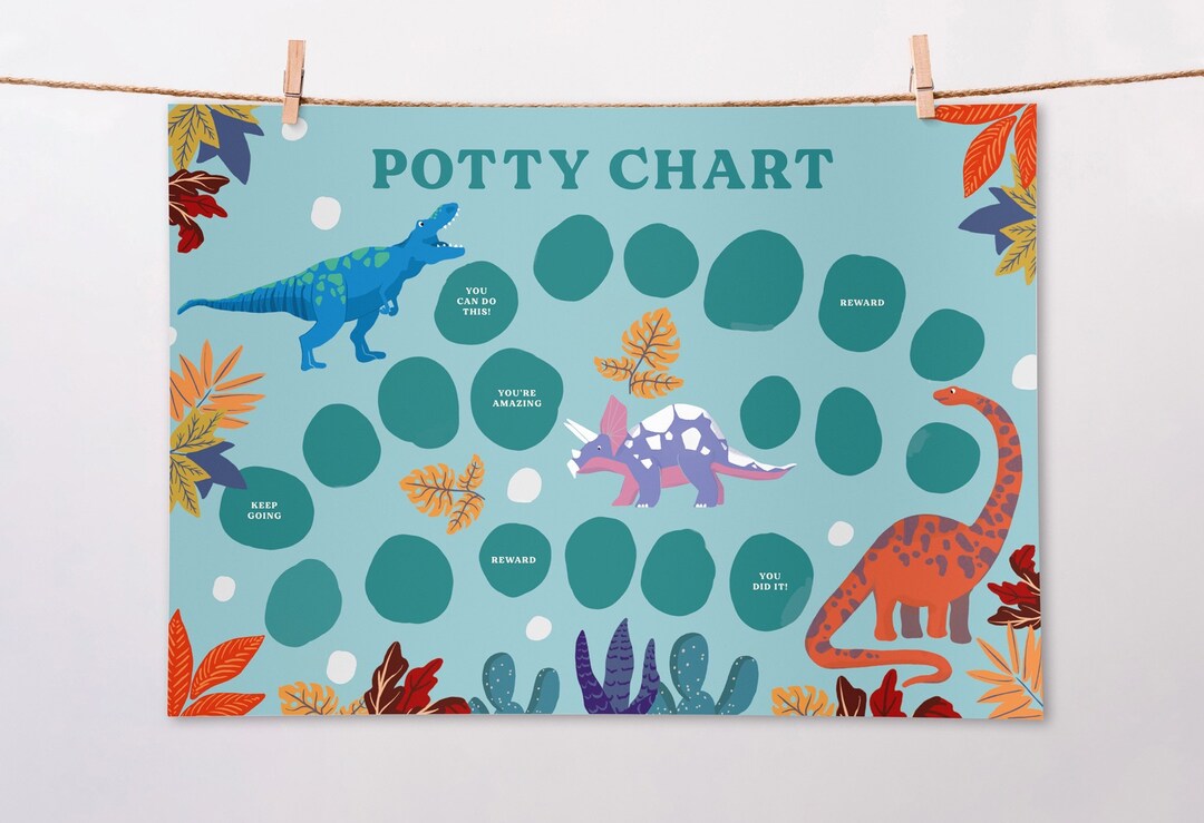 Dinosaur Potty Training Star Chart Dinosaur Reward Chart Fun Reward ...