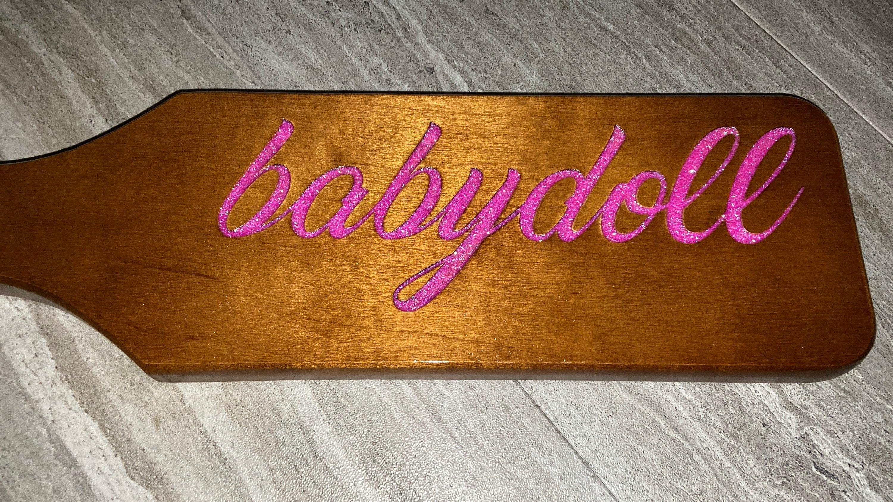 Babydoll Pink Glitter Spanking Paddle - Etsy