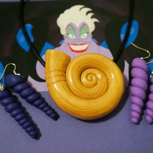 Ursula Necklace, Disney Inspired Ursula Necklace and Earring Set ...