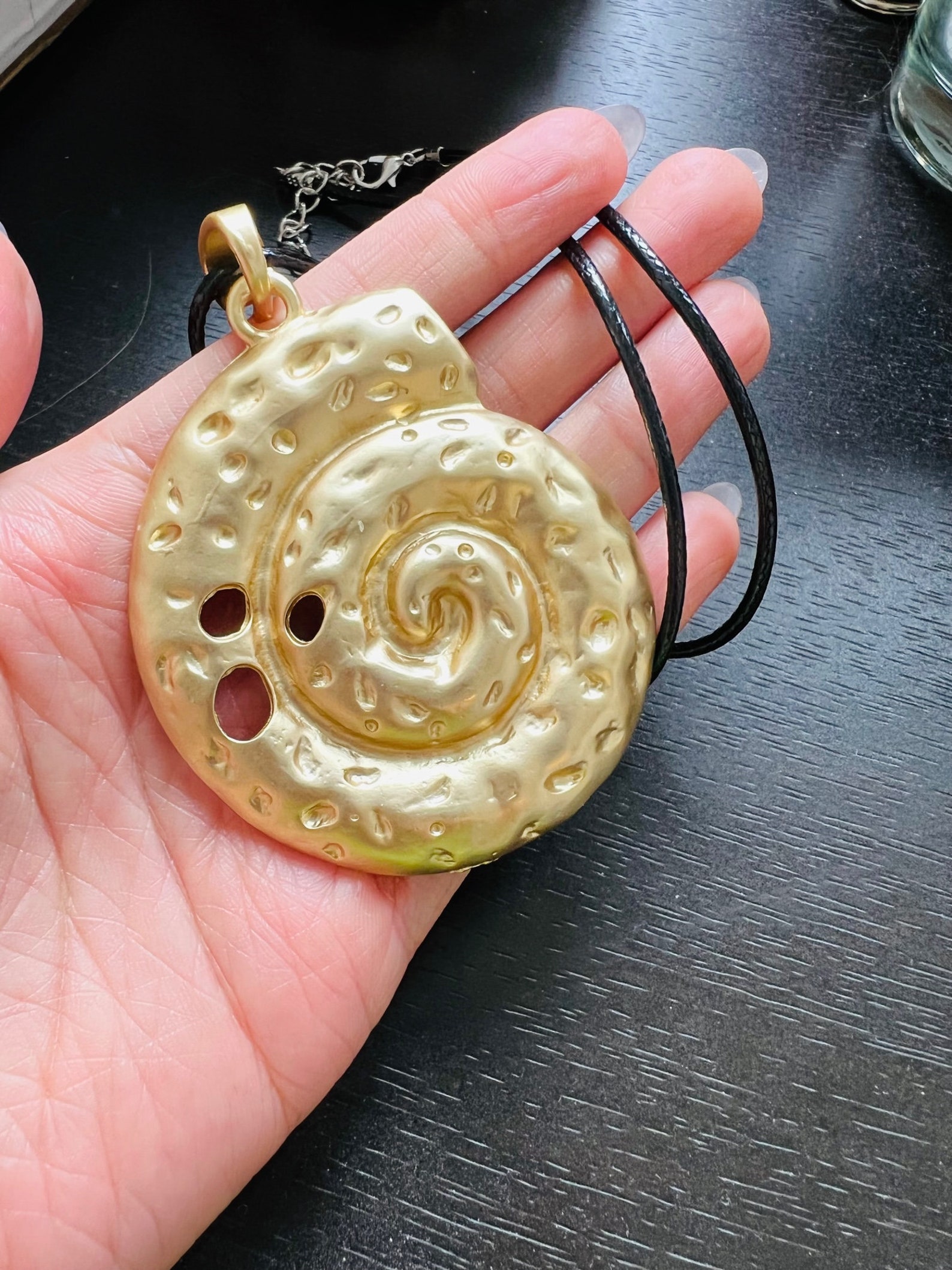 Ursula Shell Necklace Ursula Gold Metal Shell Necklace - Etsy