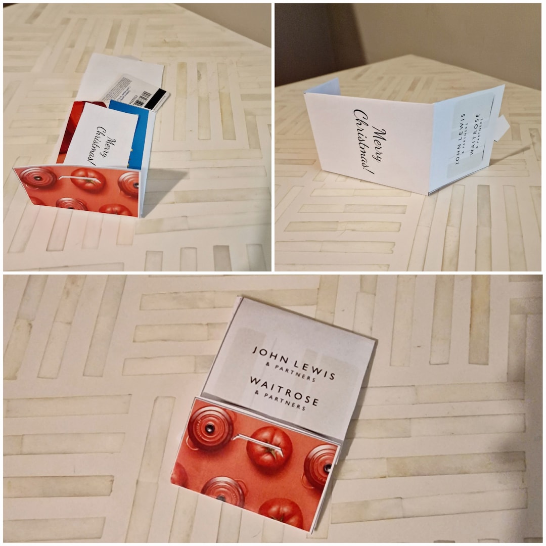 Gift Card Holder Template: Waitrose | John Lewis - Etsy