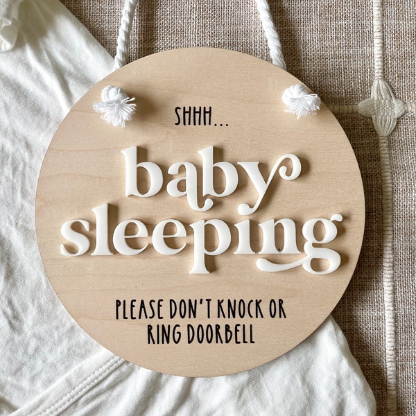 Baby Sleeping Sign - Etsy