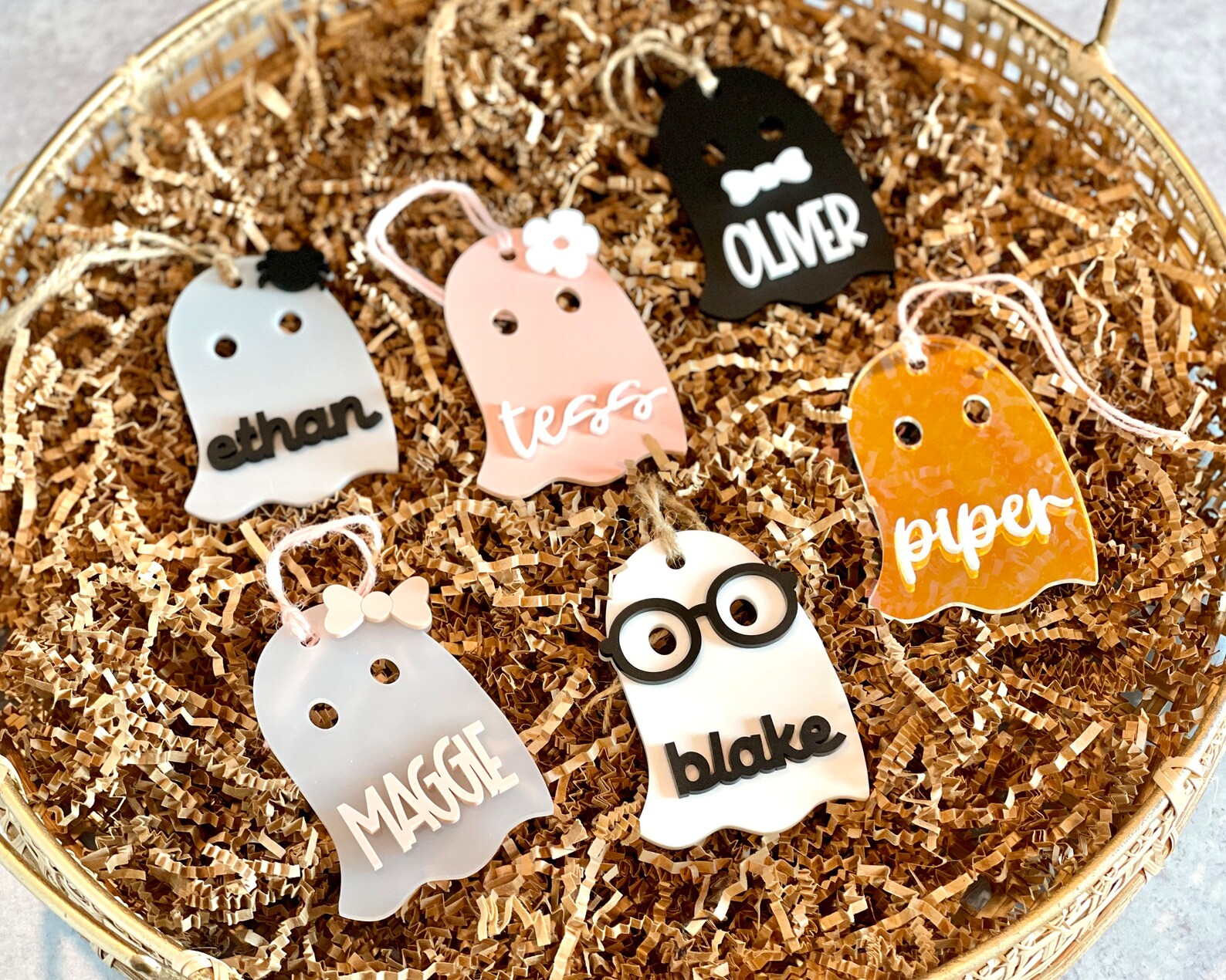 Custom Ghost Halloween Boo Basket Tag - Etsy