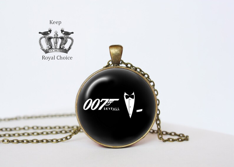 Secret Agent 007 Necklace James Bond Pendant perfect gift | Etsy