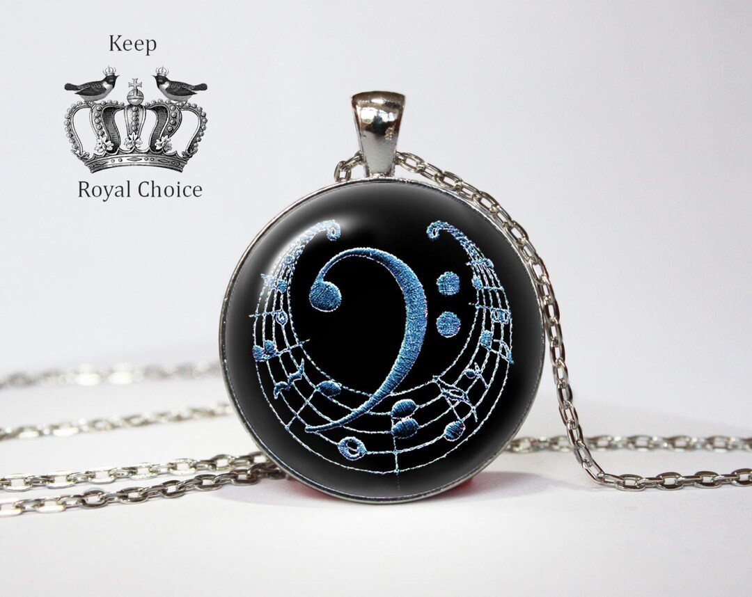 Bass Clef Necklace, Music Pendant, Perfect Gift Jewelry, Music Lover ...
