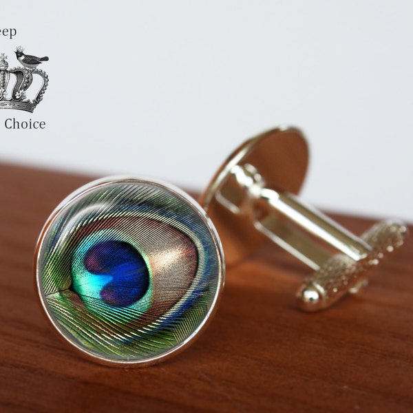 Peacock Cufflinks - Etsy