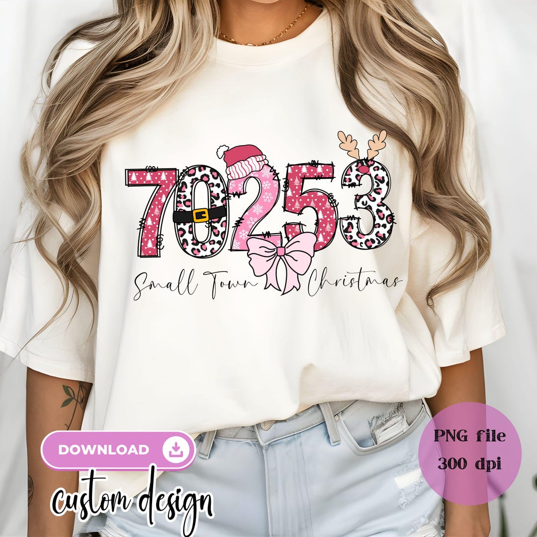 Custom Zip Code Shirt Sublimation PNG Digital Download Small Town ...