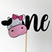 Cow Cake Topper, Cute Cow One Birthday Smash Cake Topper, Barnyard Farm ...
