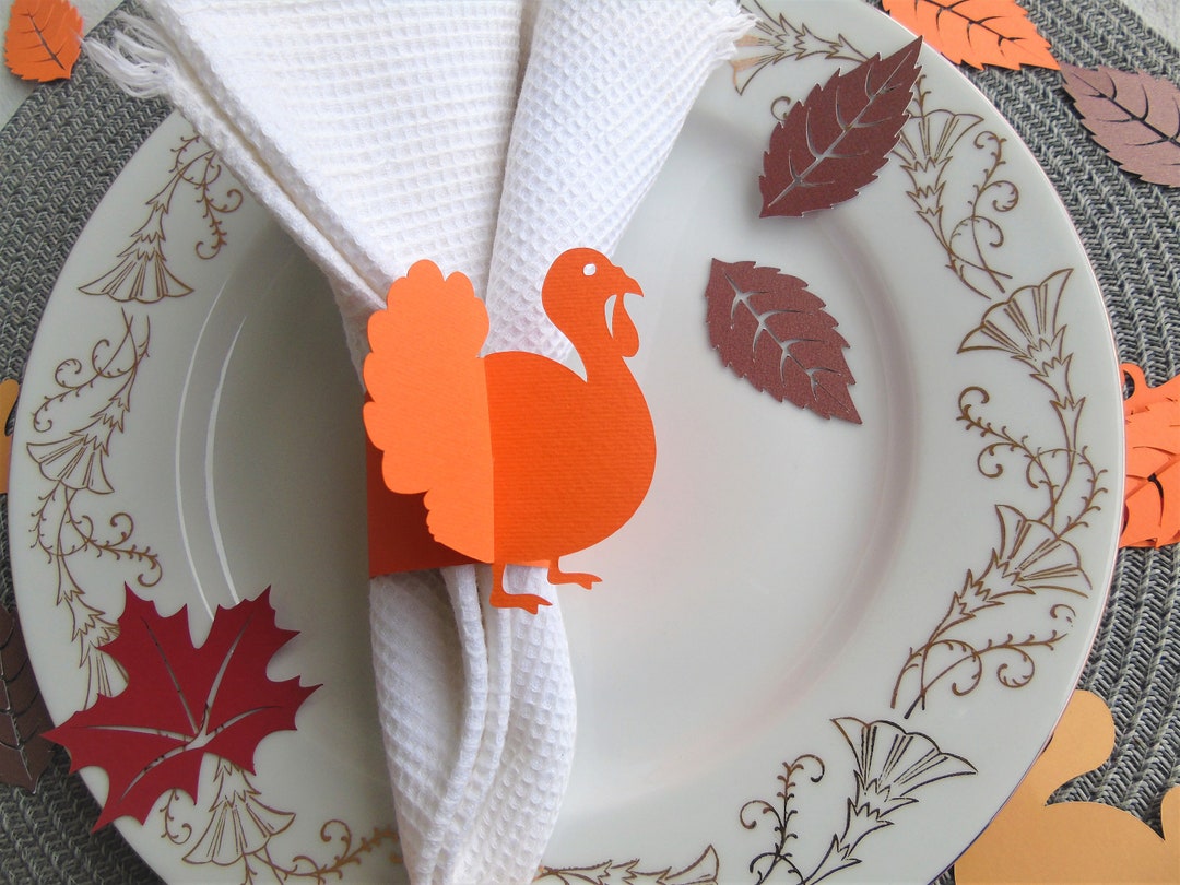 Thanksgiving Napkin Rings, Turkey Napkin Rings, Give Thanks Decor, Fall ...