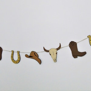 My First Rodeo Garland, Wild West Birthday Party, Cowboy Birthday ...