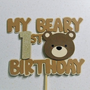 My Beary First Birthday Cake Topper, 1st Birthday Cake Topper, Boy ...
