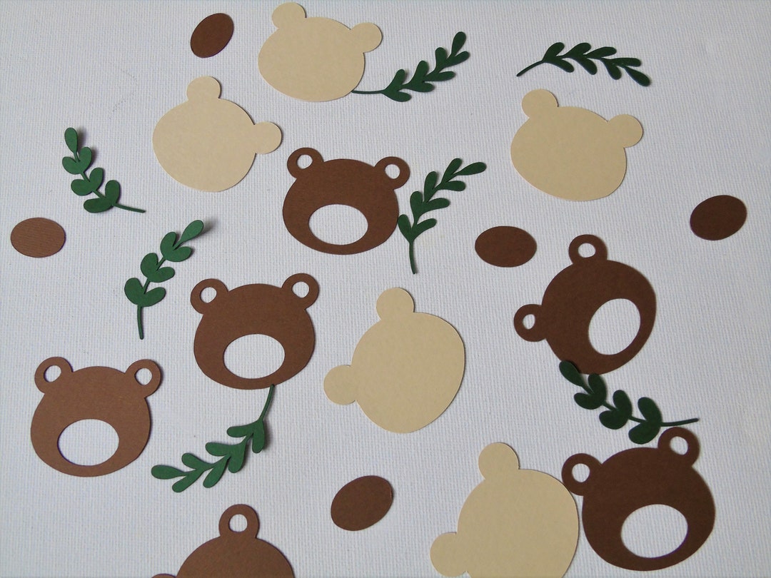 Teddy Bear Confetti, We Can Bearly Wait Baby Shower, Bear Greenery ...