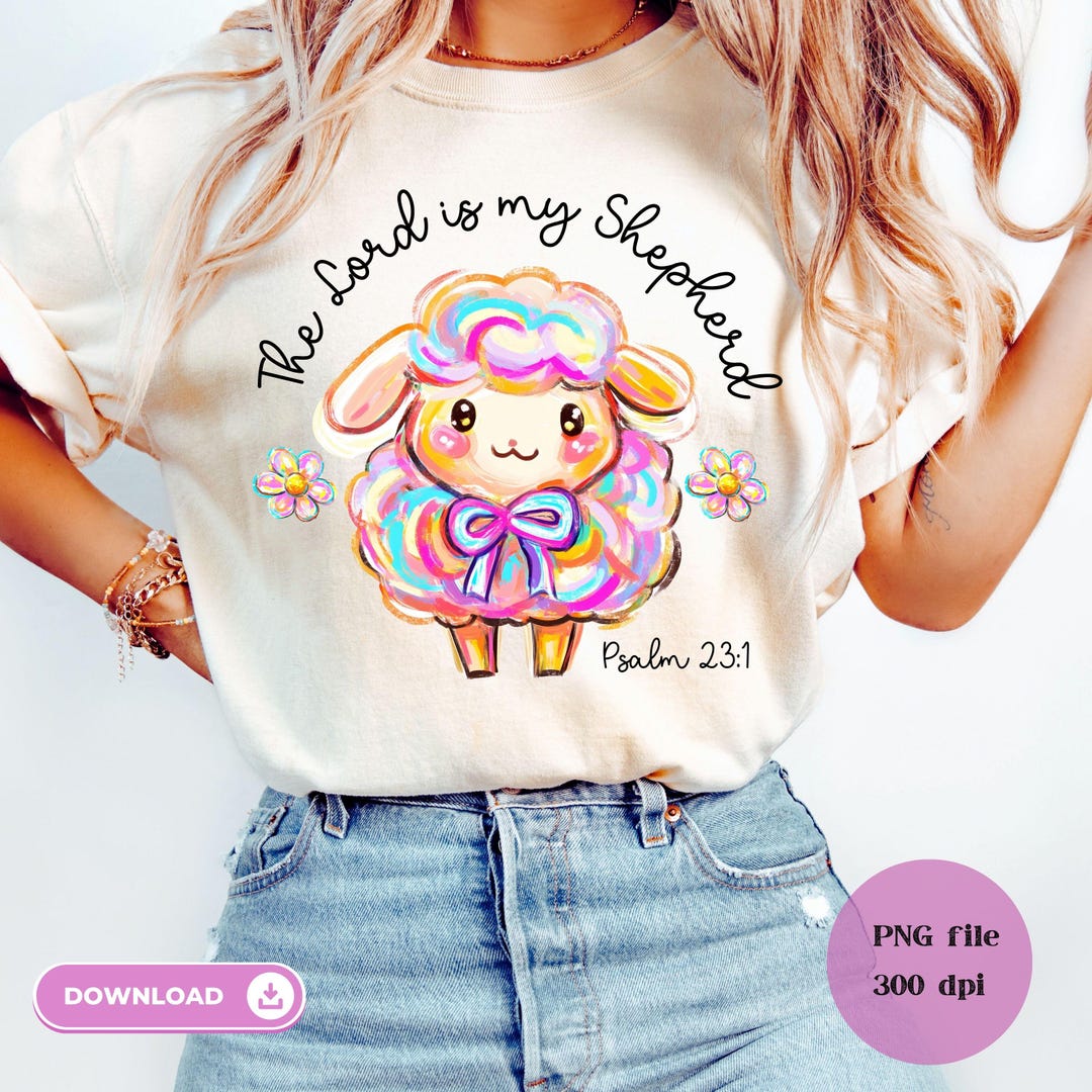 The Lord is My Shepherd Brushstroke Sheep PNG Easter Coquette Lamb PNG ...