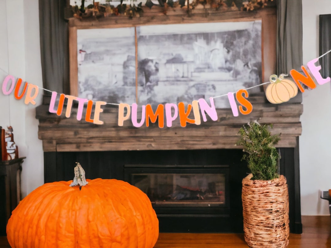Our Little Pumpkin is One Banner, Little Pumpkin is Turning One ...