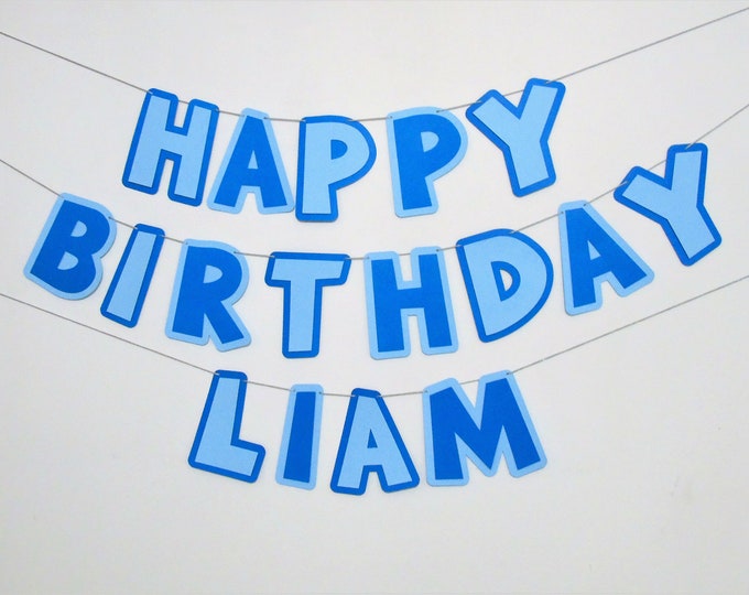 Custom Blue Banner, Blue Banner, Blue Decorations, Blue Party, Custom ...