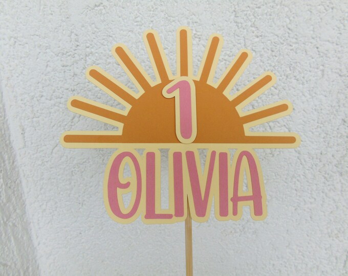 Sun One Cake Topper, Sun Themed 1st Birthday Cake Topper, You Are My ...