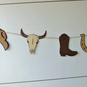 My First Rodeo Garland, Wild West Birthday Party, Cowboy Birthday ...
