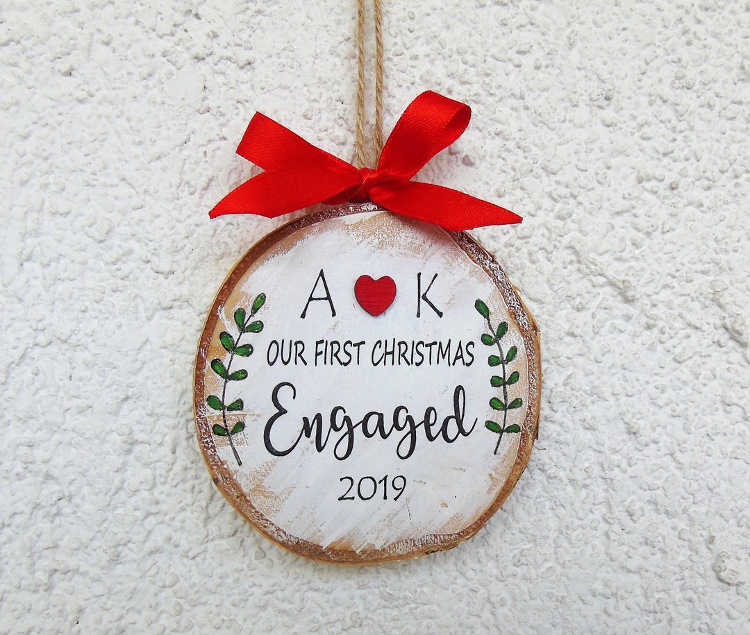 Engagement Gift Our First Christmas Engaged Ornament - Etsy
