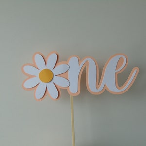 One Groovy Baby, Daisy One Cake Topper, Flower Power Girl Birthday ...