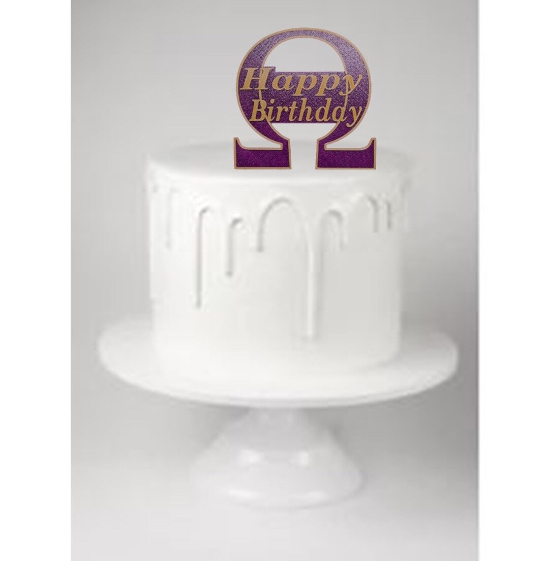 Massively OWT - "happy Birthday" Omega Cake Topper - Probate Gift ...