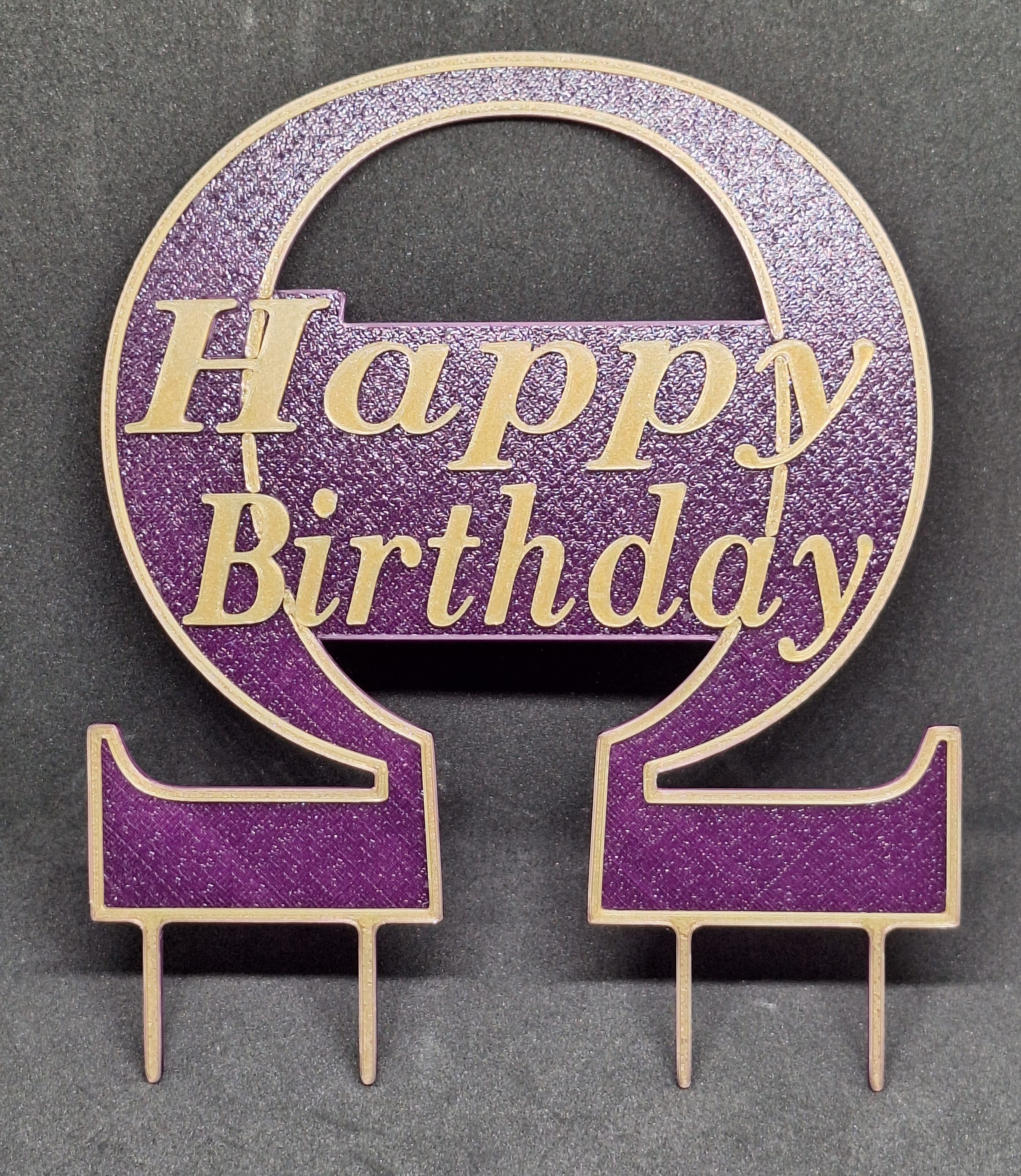 Massively OWT - "happy Birthday" Omega Cake Topper - Probate Gift ...