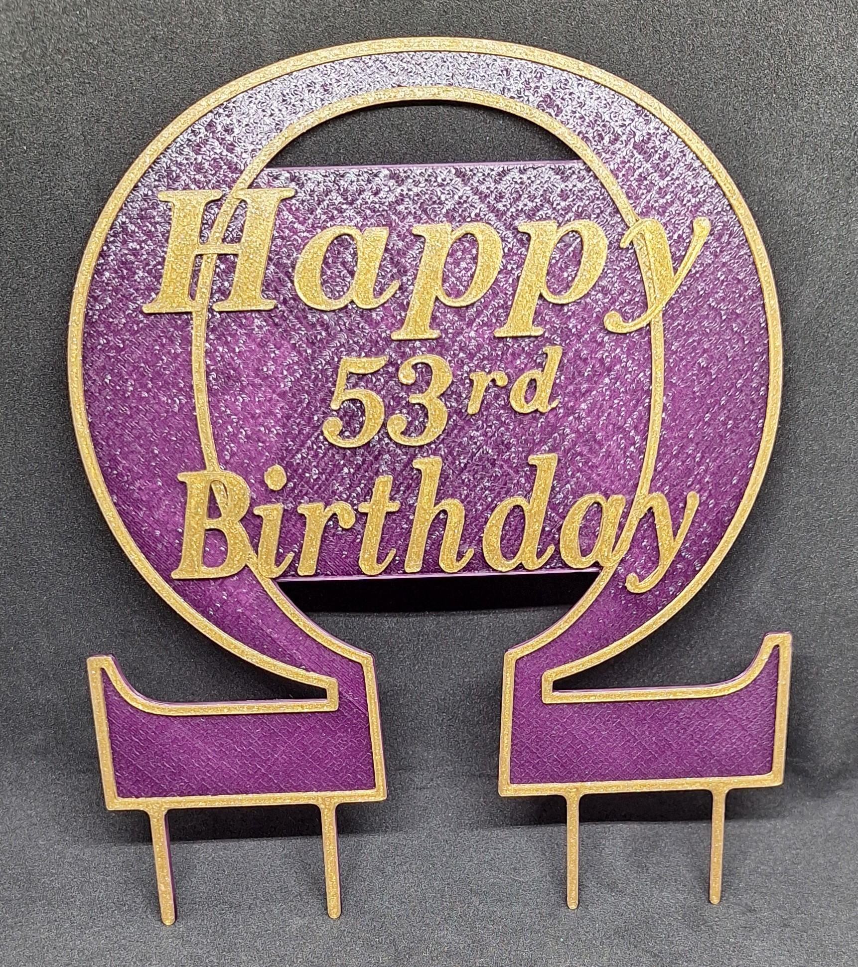 Massively OWT - "happy Birthday" Omega Cake Topper - Probate Gift ...