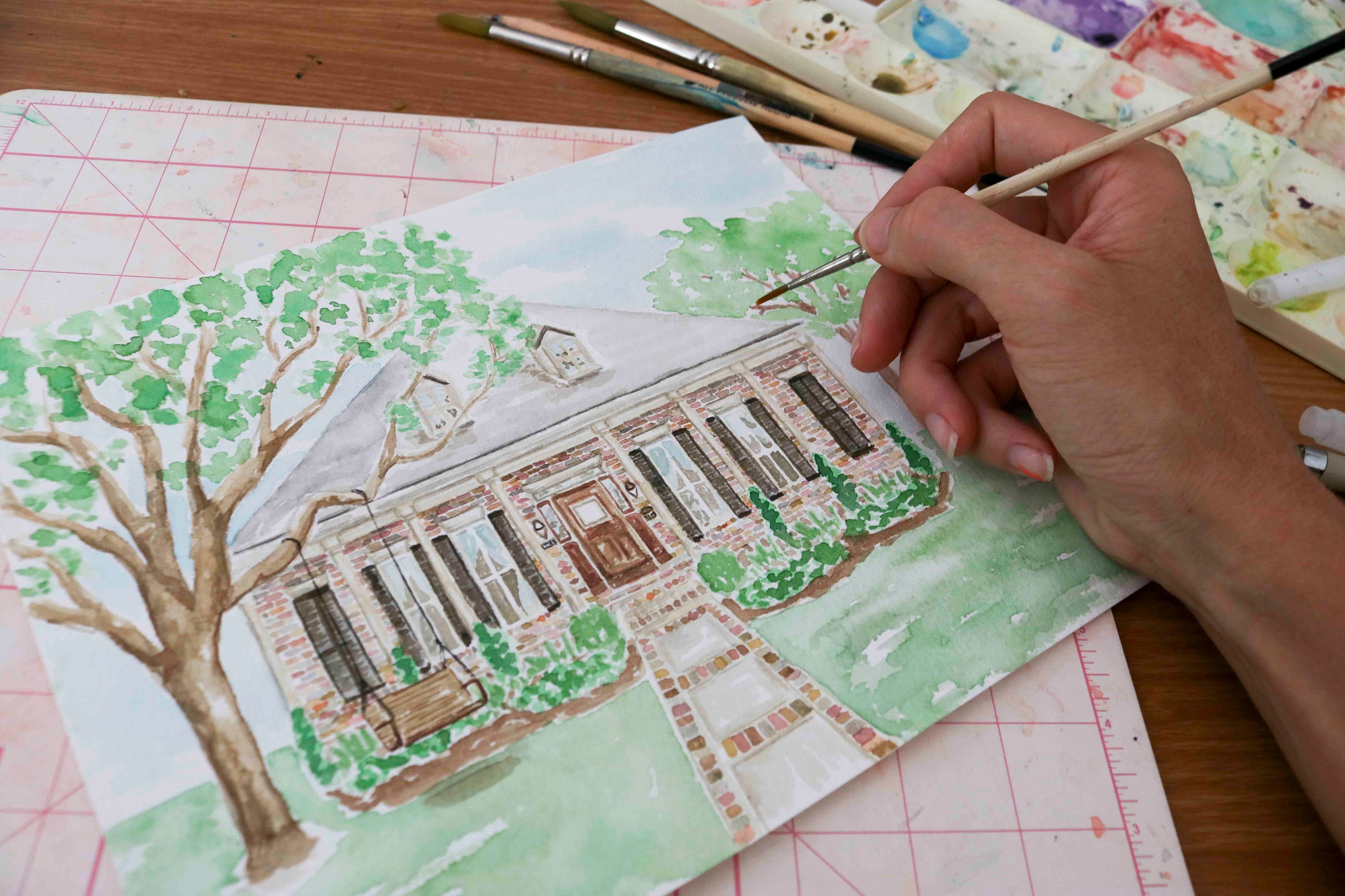 RUSH ORDER House Watercolor, Home Decor, House Painting RUSH in Under a ...