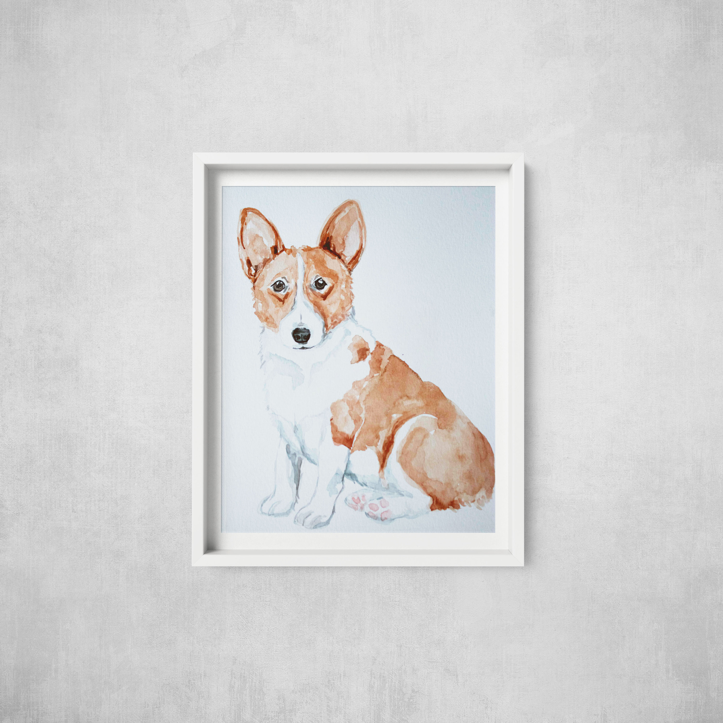 Corgi Pet Portraits Watercolor Painting - Etsy
