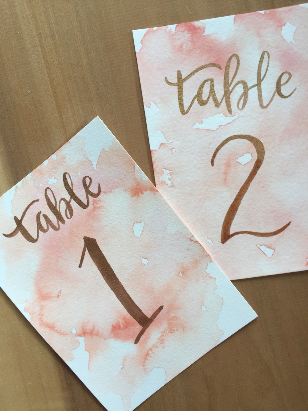 Custom Handwritten Table Cards - Watercolor or Ink - Etsy