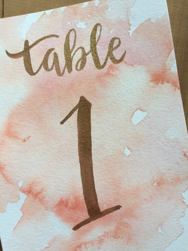 Custom Handwritten Table Cards - Watercolor or Ink - Etsy