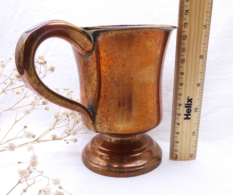 Antique Copper Tankard. Tin Lined With Brass Base Handle. - Etsy UK
